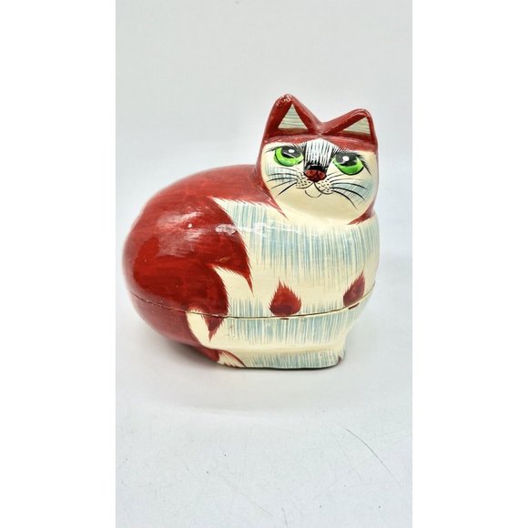 Unbranded | Accents | Vintage Handmade Fat Cat Poured Paper Mache ...